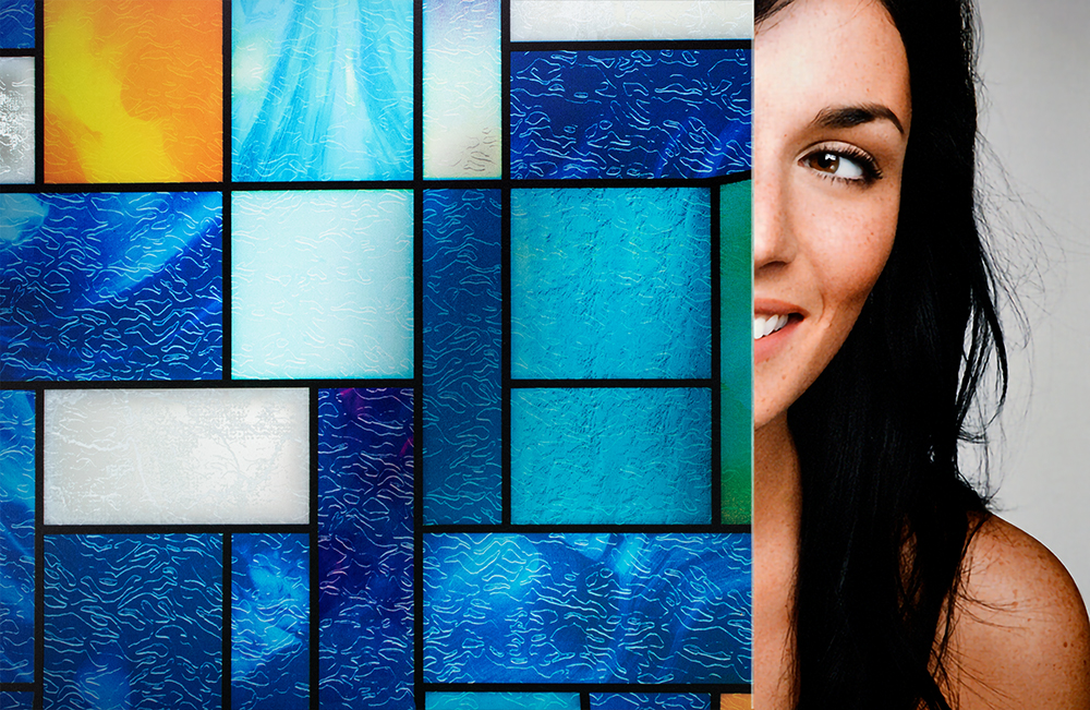 SXEG-1027MTSF Abstract Stained Glass: Decorative Films, LLC.