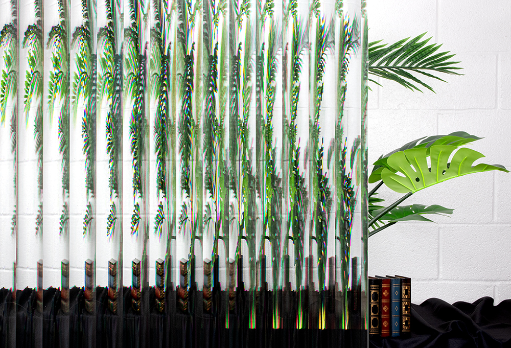 Decorative Films, LLC.: SX-1255 1" Reeded Glass Film