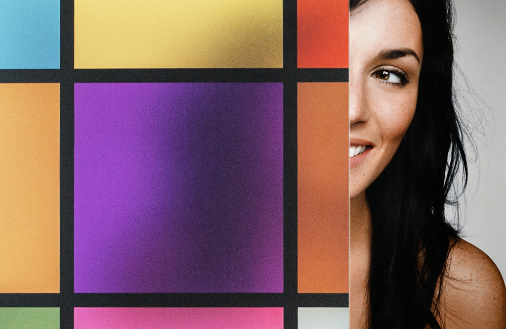 Decorative Films, LLC.: SXEG-4882 Colored Squares